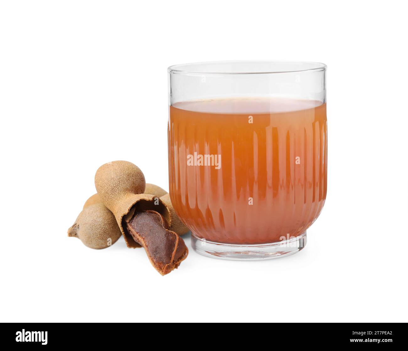 Glass of tamarind juice and fresh fruits isolated on white Stock Photo ...
