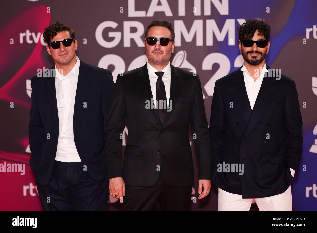 Julio Ramirez, from left, Jesus Navarro and Bibi Marin of the band Reik ...