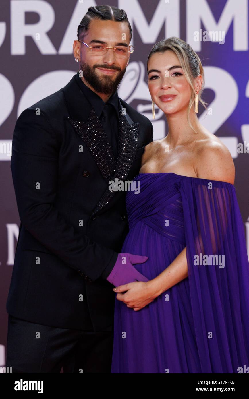 Maluma, left, and Susana Gomez arrive at the 24th annual Latin Grammy ...