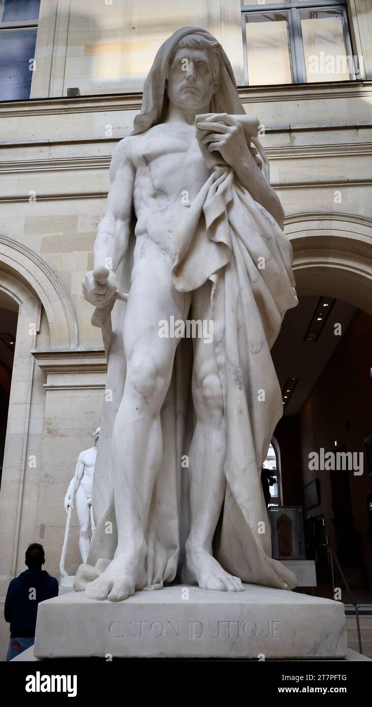 Cato of Utica, Jean-Baptiste Roman and Francois Rude, 1840 Stock Photo ...