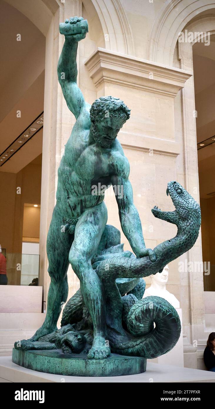 Hercules Fighting Acelous, Transformed into a Serpent Stock Photo - Alamy