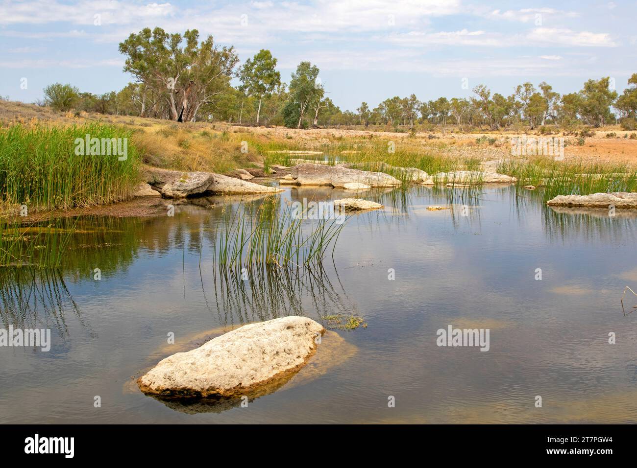 The Finke River flowing through Rodna at the foot of the West ...