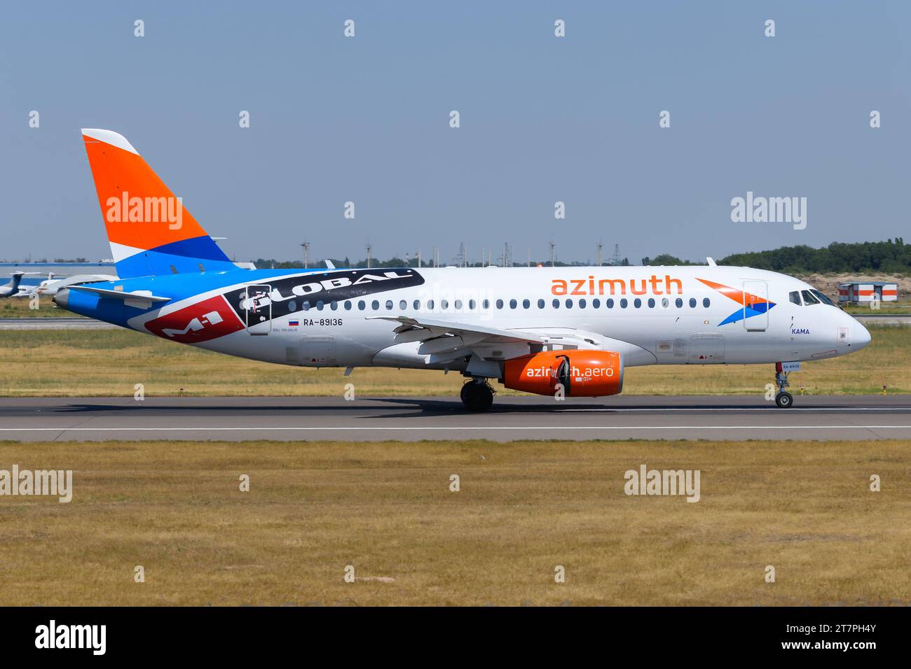 Azimuth airline Sukhoi Superjet 100-95 aircraft. Plane Sukhoi Jet 100 ...