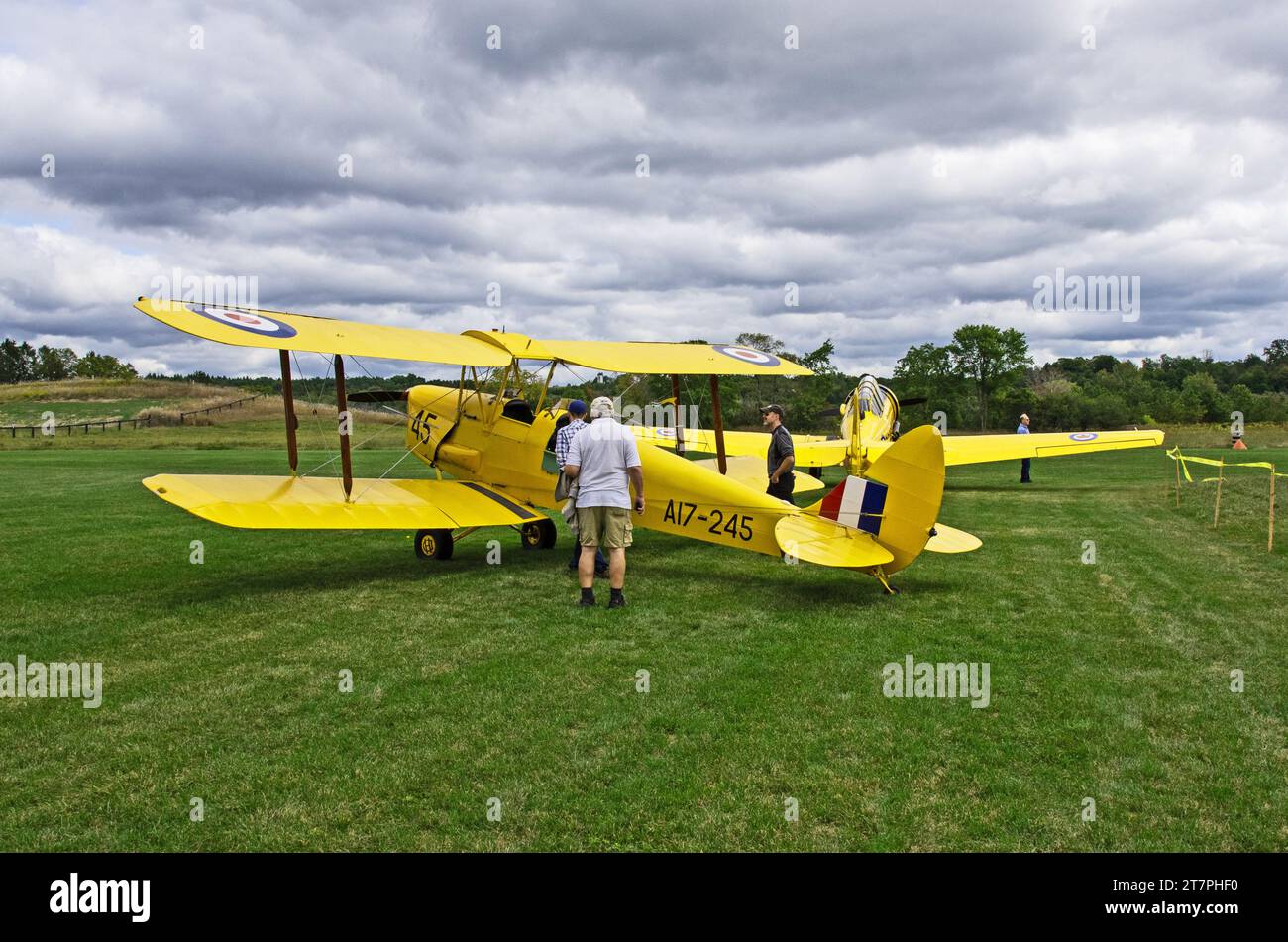 DeHavilland DH.82 Tiger Moth with Harvard at Hawkfield Fly-In Stock ...