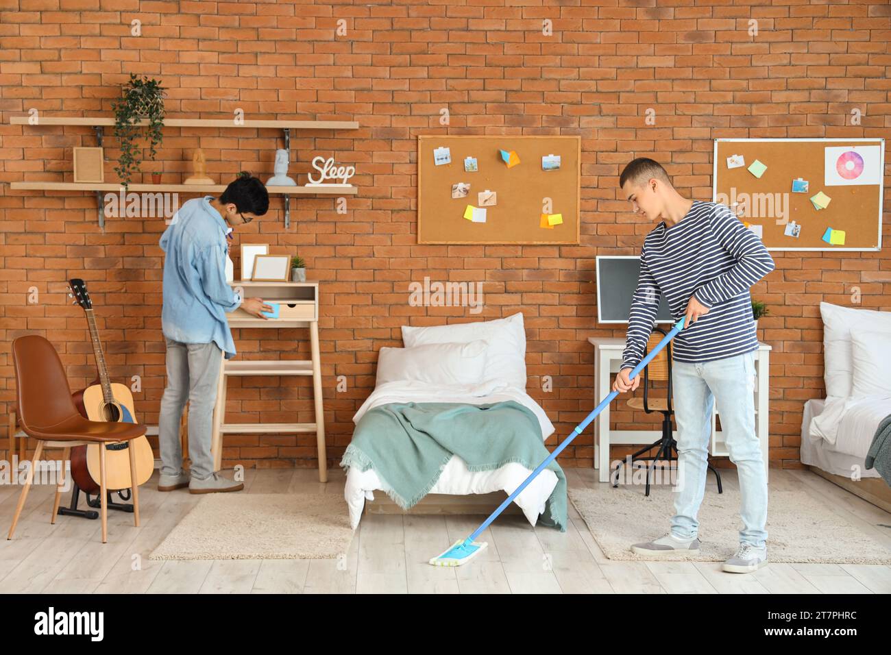 Teen boy bedroom cleaning hi-res stock photography and images - Alamy