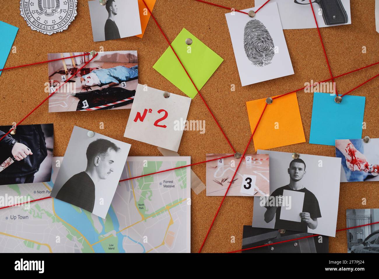 Crime board in FBI agent's office, closeup Stock Photo - Alamy