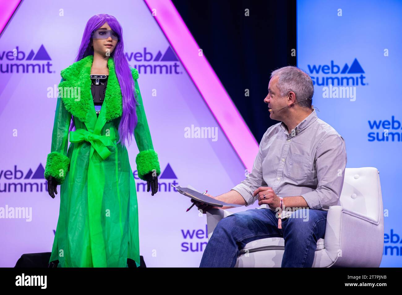 Lisbon, Portugal. 16th Nov, 2023. Desdemona X, humanoid robot at ...