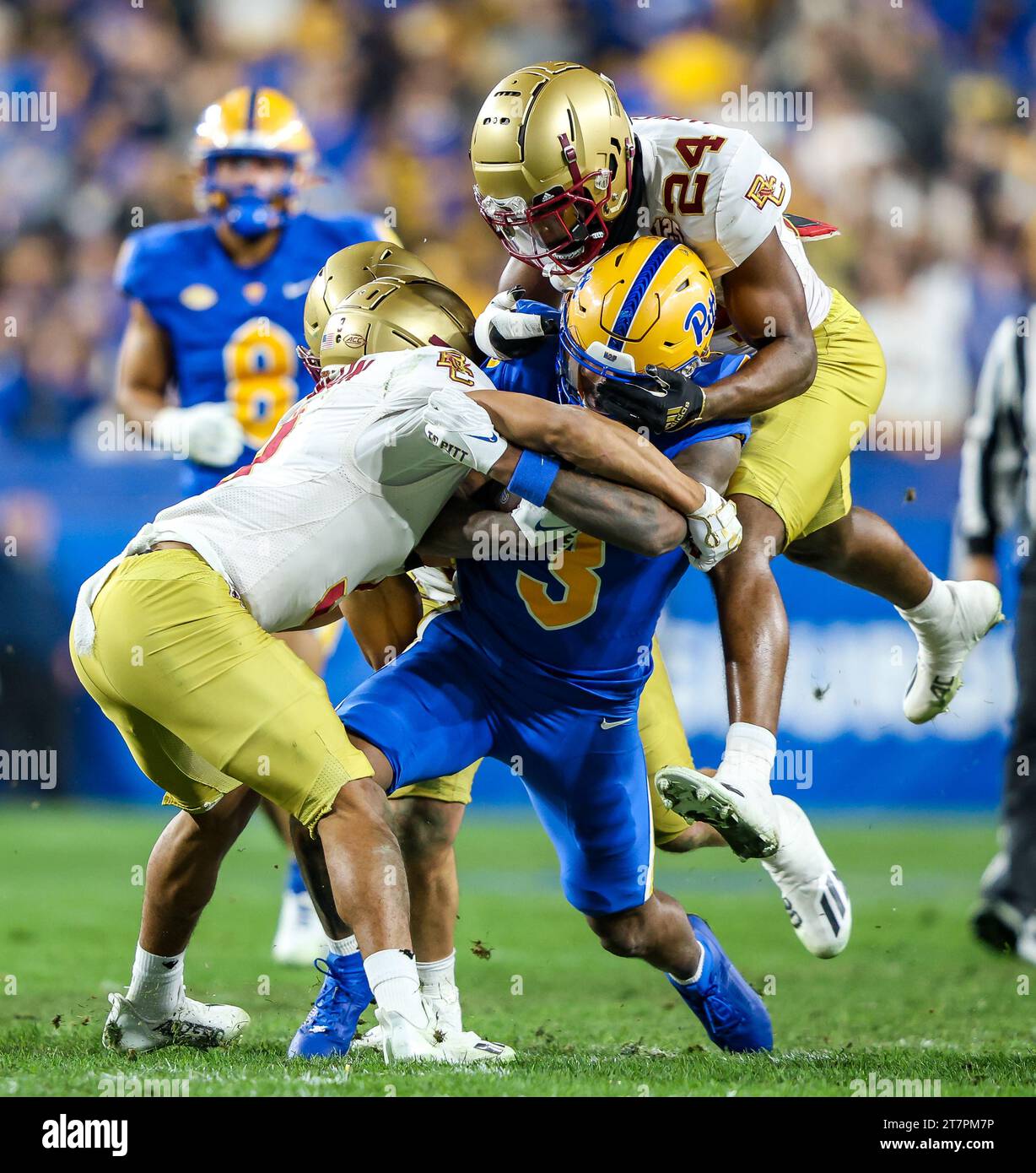 Pittsburgh, Pennsylvania, USA. 16th Nov, 2023. Boston College defensive ...