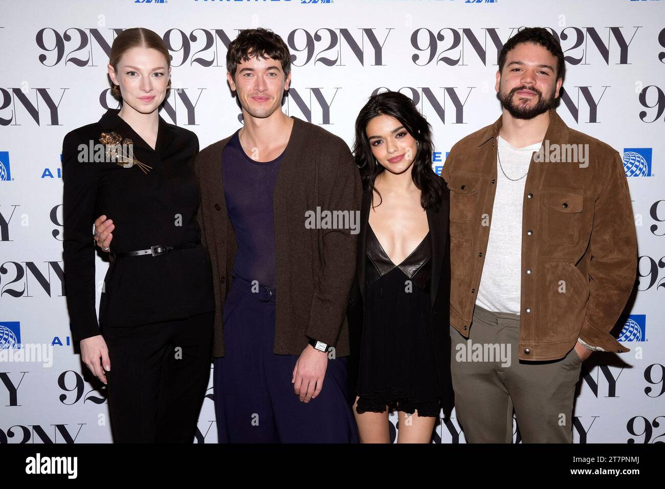 Hunter Schafer, from left, Tom Blyth, Rachel Zegler and Josh Andres ...