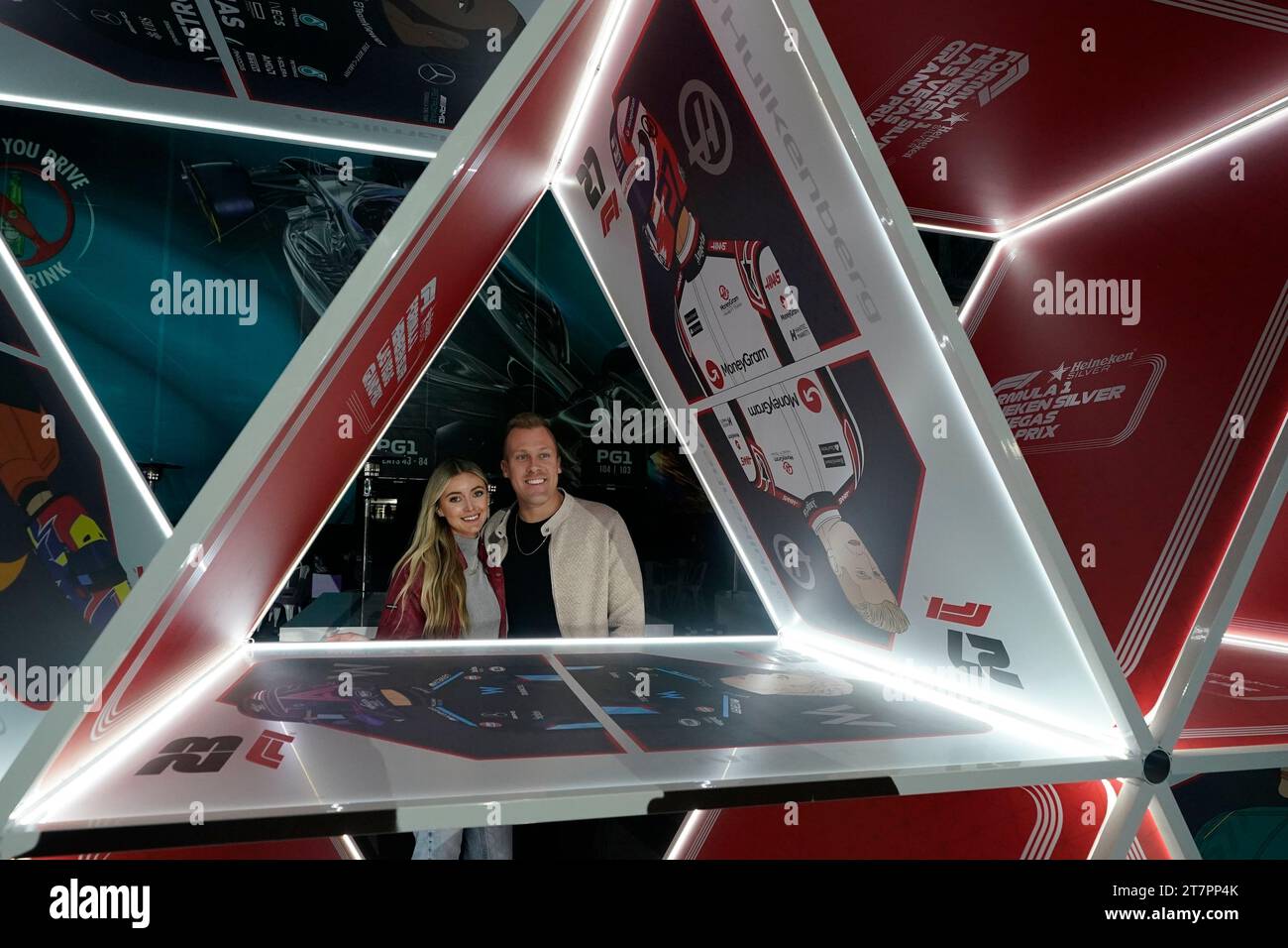 Ryan and Katie Alber pose for a photo before the first practice session ...