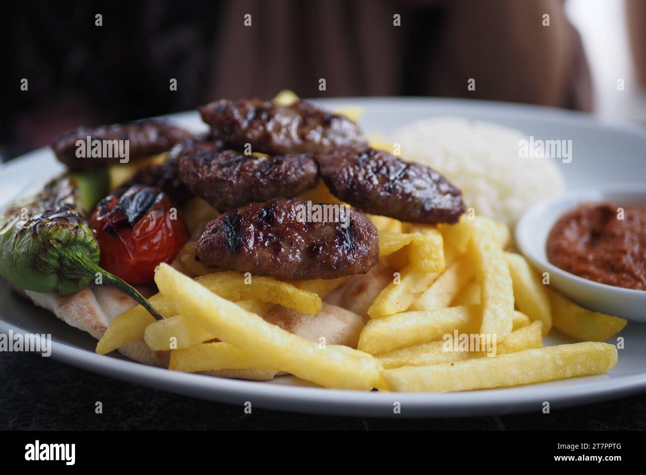 Traditional Turkish Cuisine Meatball Akhisar Kofte Stock Photo - Alamy