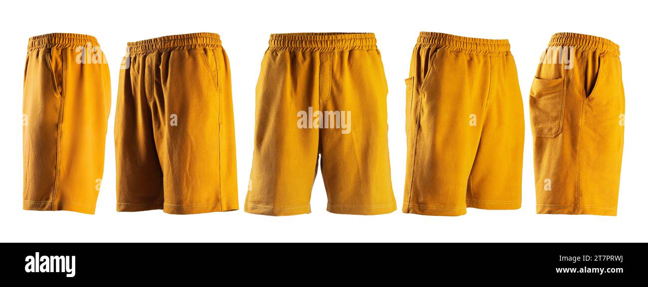 Colored short pants isolated over a white background Stock Photo - Alamy