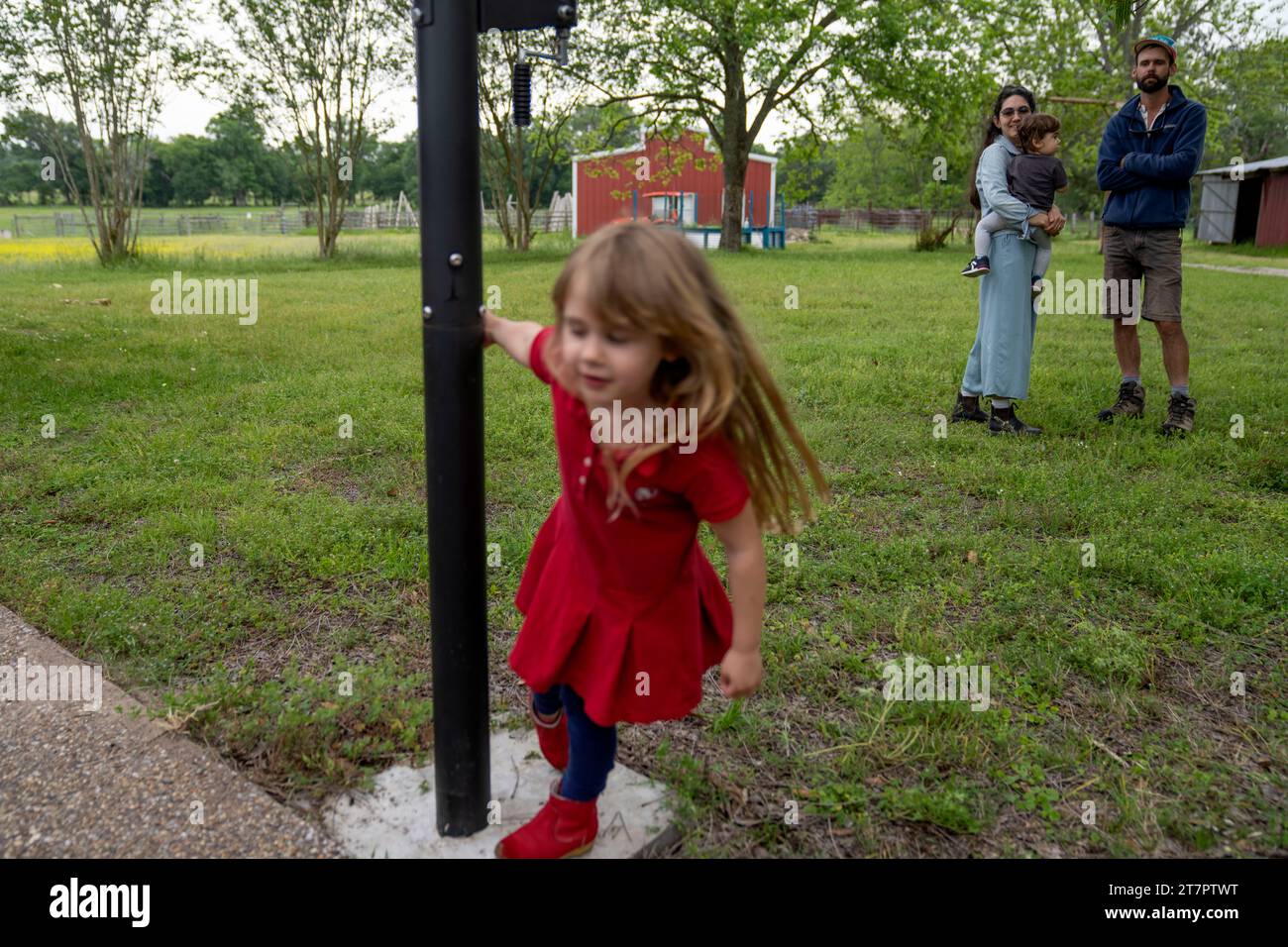 Hobbs Magaret, right, is joined by his wife, Susana, and their children ...
