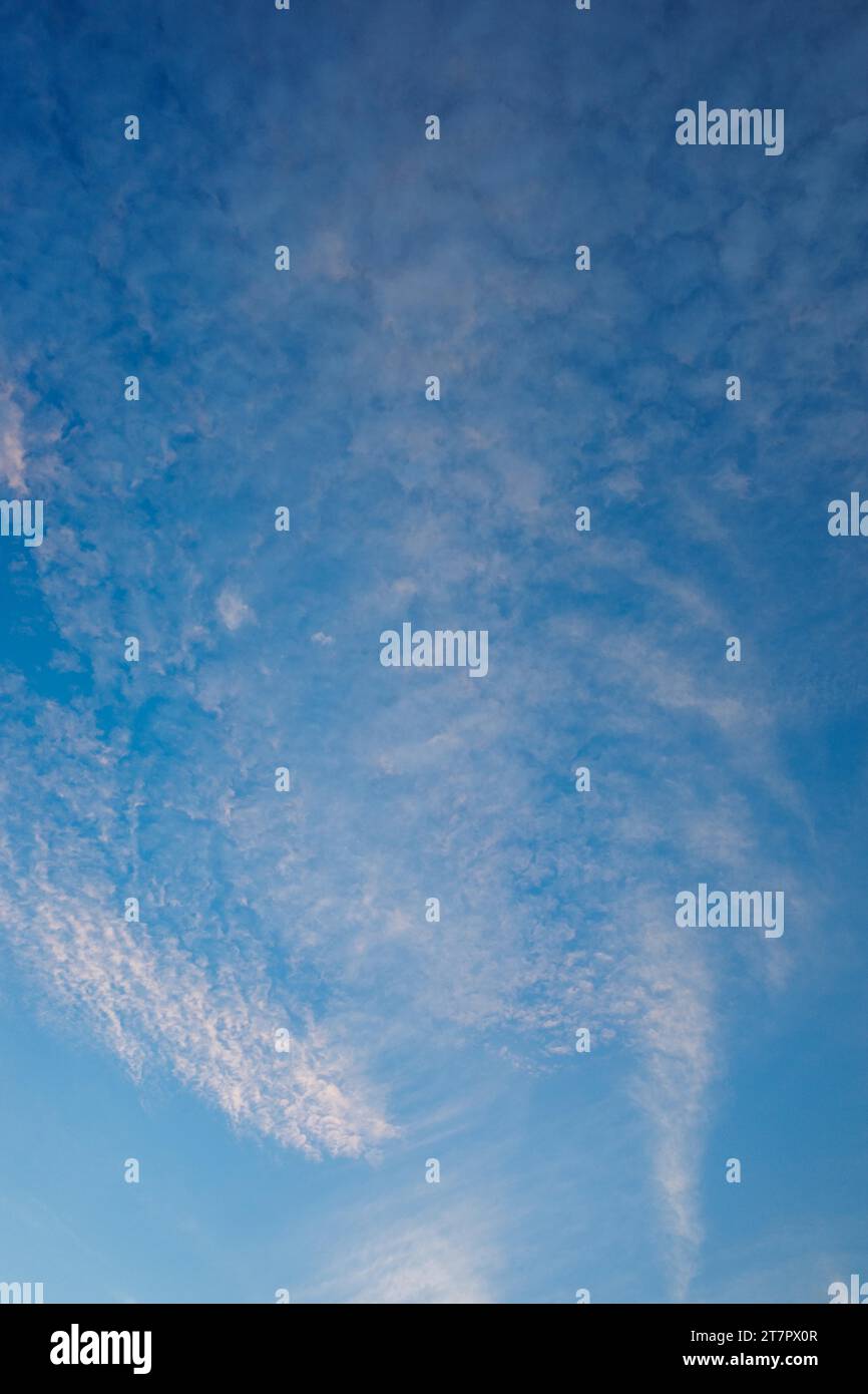Coloured cloud formation in the sky, background, North Rhine-Westphalia ...