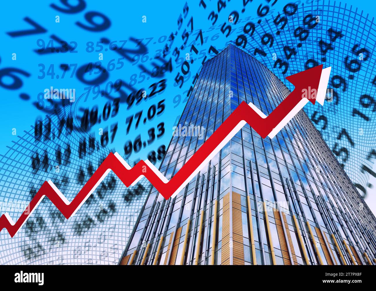 Symbol photo, office property, financial economy, stock markets, rise ...