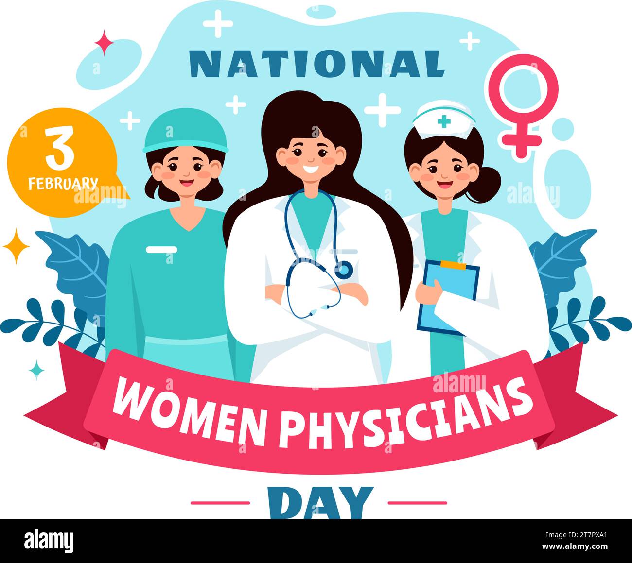 National Women Physicians Day Vector Illustration on February 3 to ...
