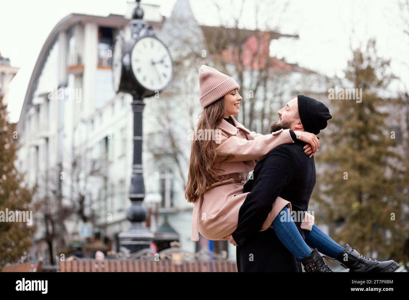 Young couple piggy back ride 2 Stock Photo - Alamy