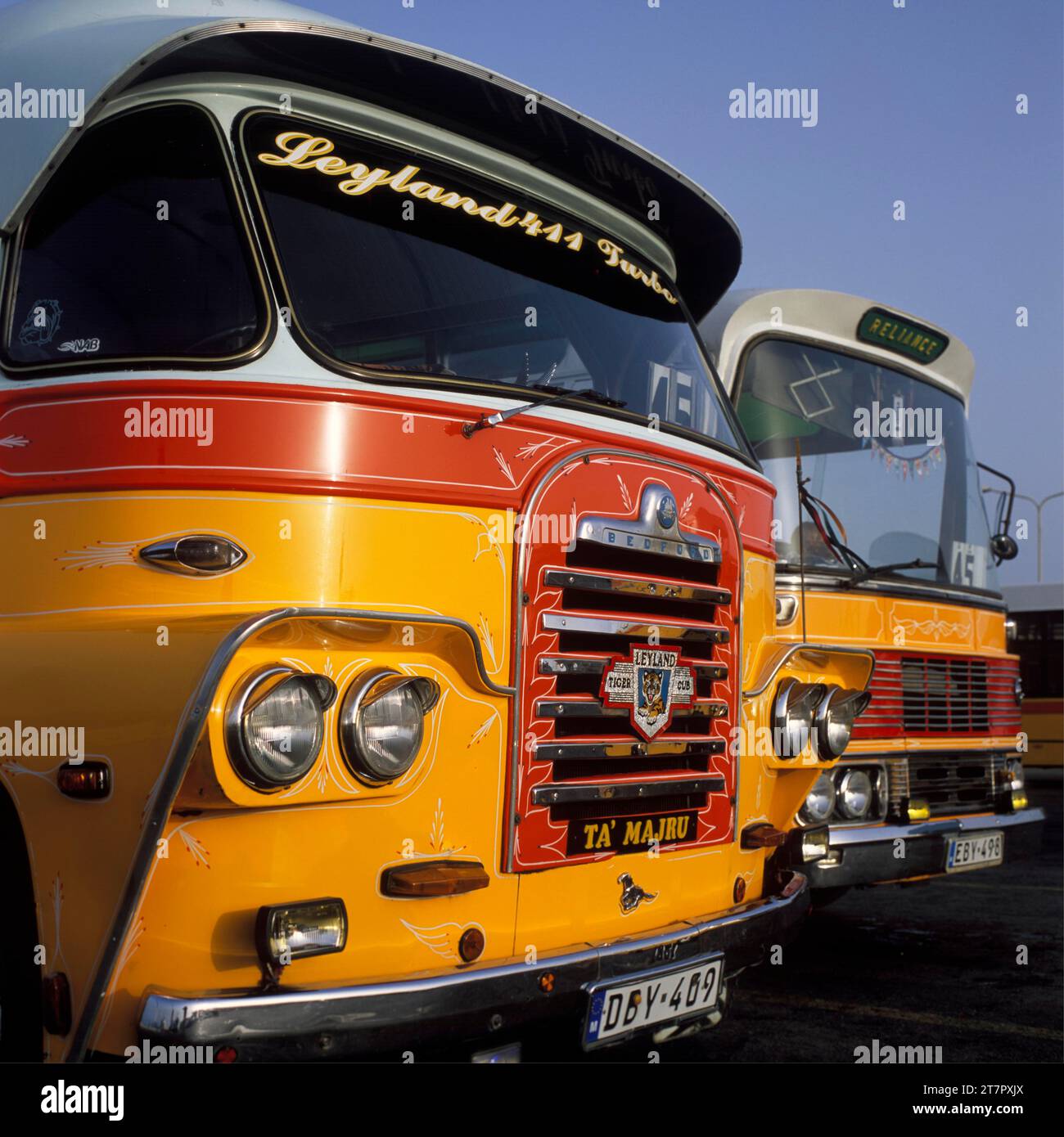 Malta, public transport, vintage bus Stock Photo - Alamy