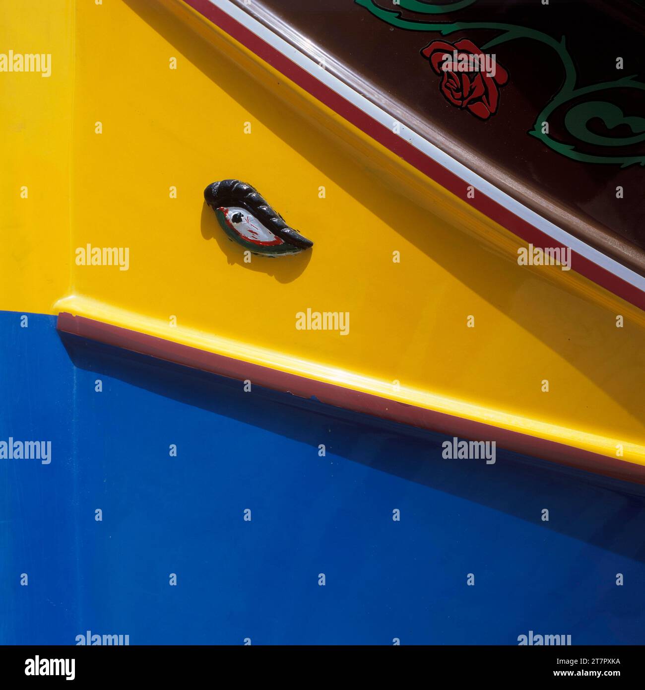 Malta, Marsaxlokk: Luzzo boat harbour, detail Stock Photo - Alamy