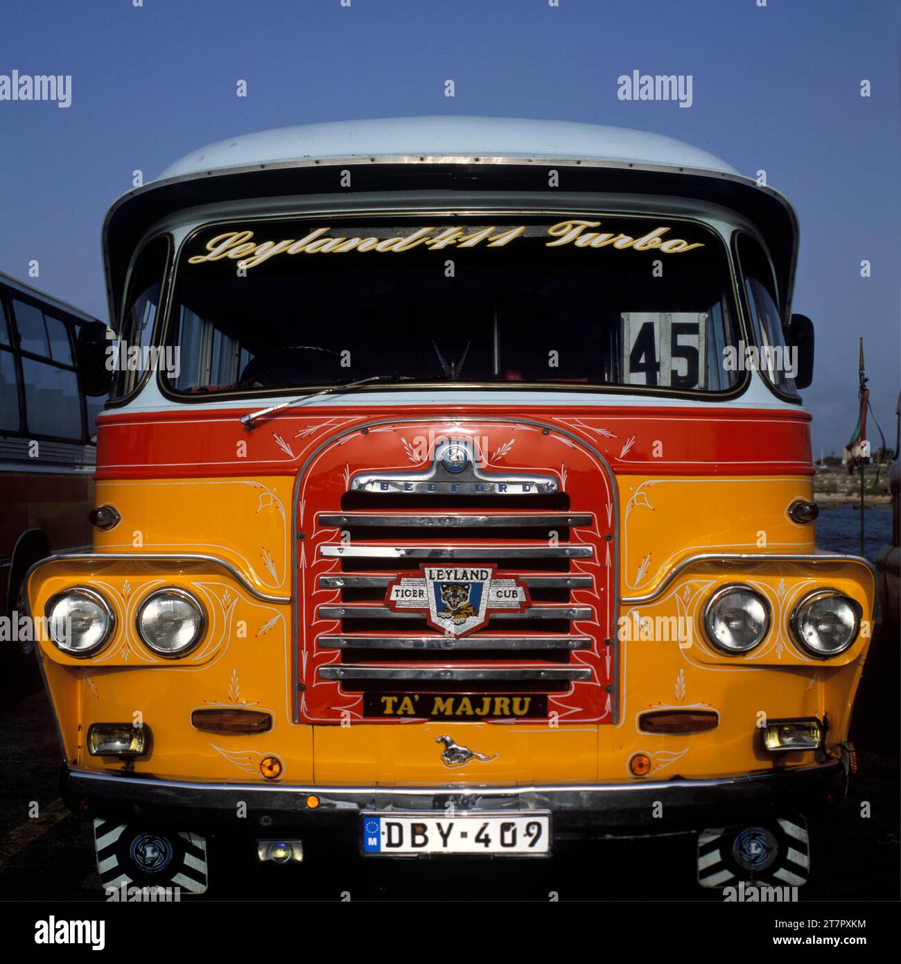 Malta, public transport, vintage bus Stock Photo - Alamy
