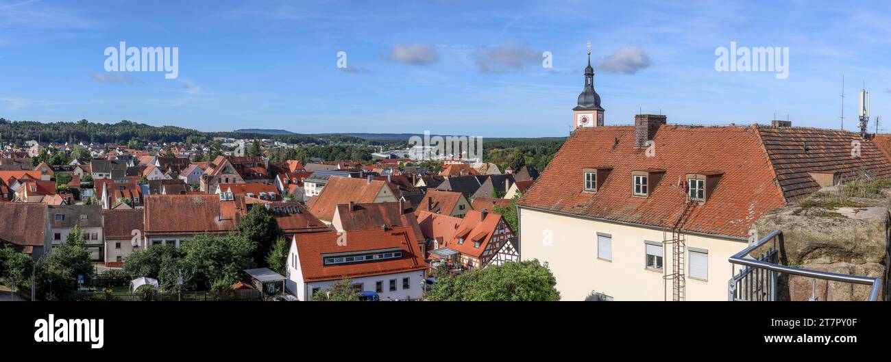 Panoramic photo of the town of Hilpostein, photographed from the ...