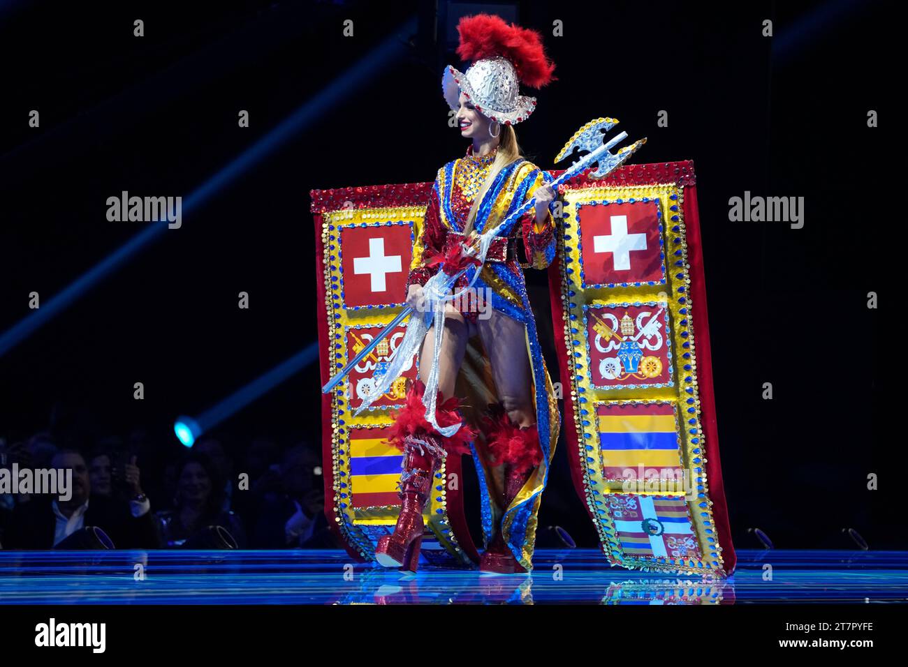 Miss Switzerland Lorena Santen competes in the national costume ...