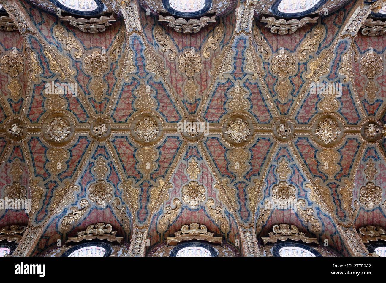Interior view, ceiling, Igreja de Santa Clara, Porto, Portugal Stock ...