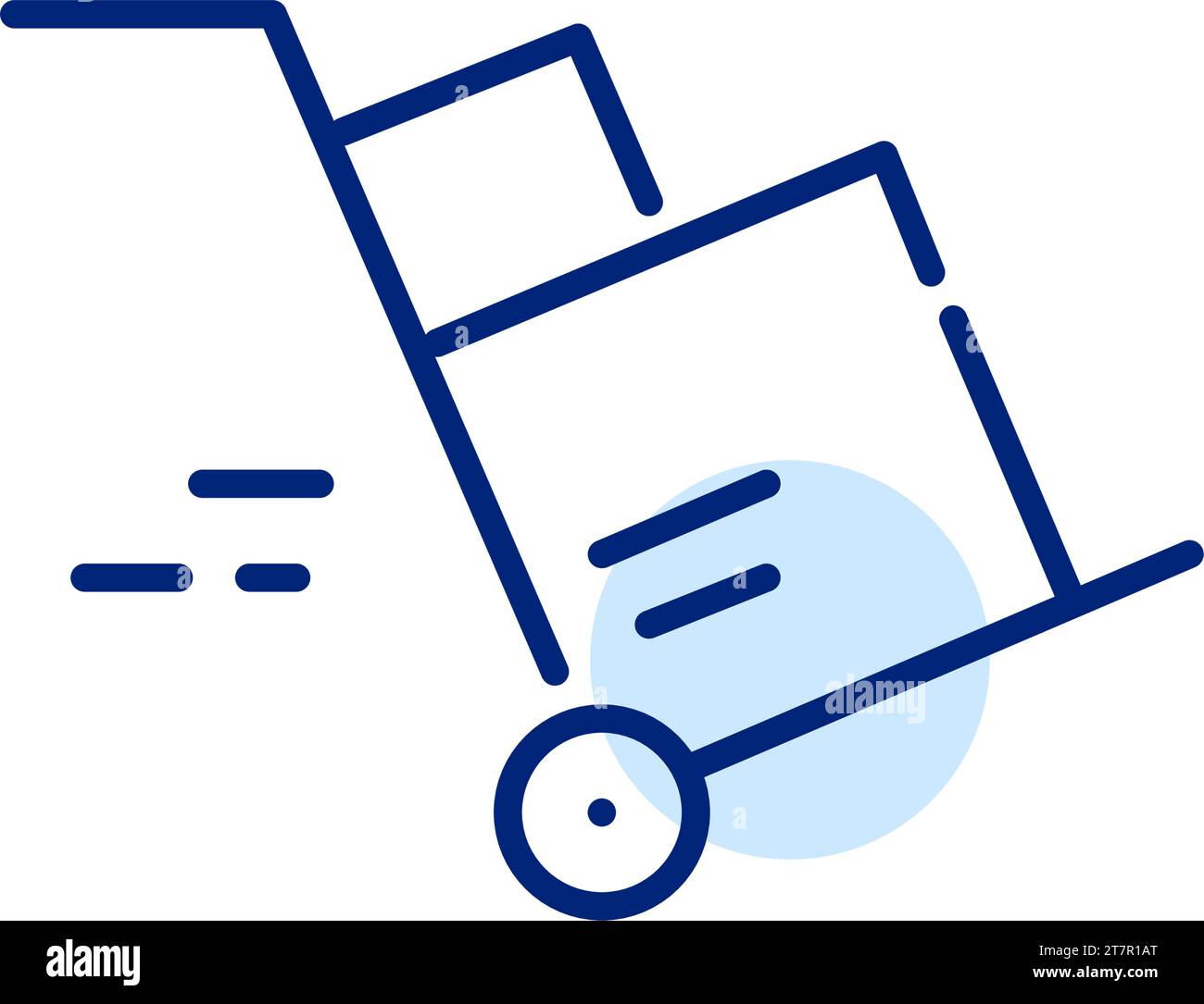 Stack of parcel boxes on warehouse cart. Pixel perfect icon Stock ...