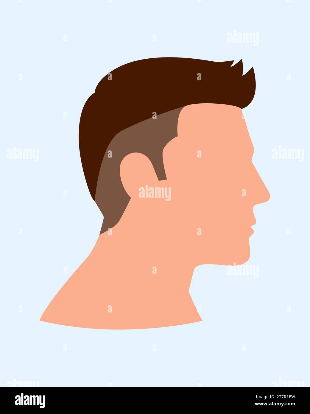 Simple flat vector illustration of side view of man face Stock Vector ...