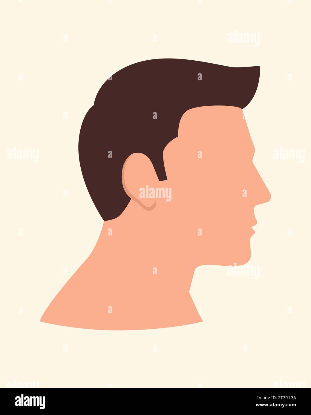 Manly head view Stock Vector Images - Alamy