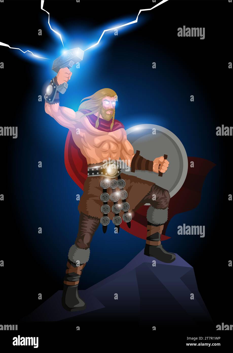 Thor hammer lightning hi-res stock photography and images - Alamy