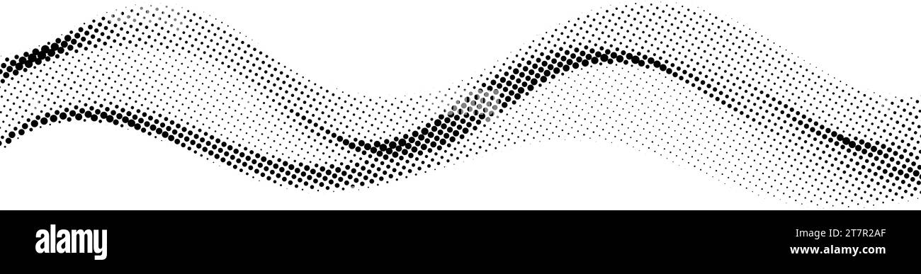 Halftone wave background. Dotted flowing shape wallpaper. Abstract wavy ...