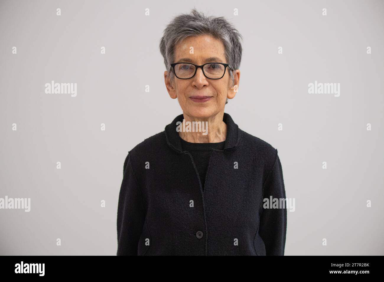 Bremen, Germany. 16th Nov, 2023. The American artist Kay Rosen stands ...