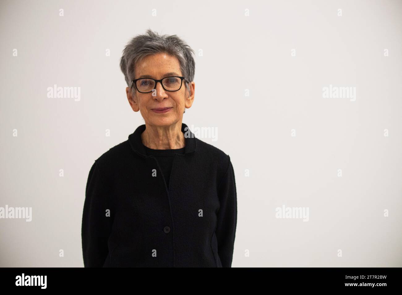 Bremen, Germany. 16th Nov, 2023. The American artist Kay Rosen stands ...