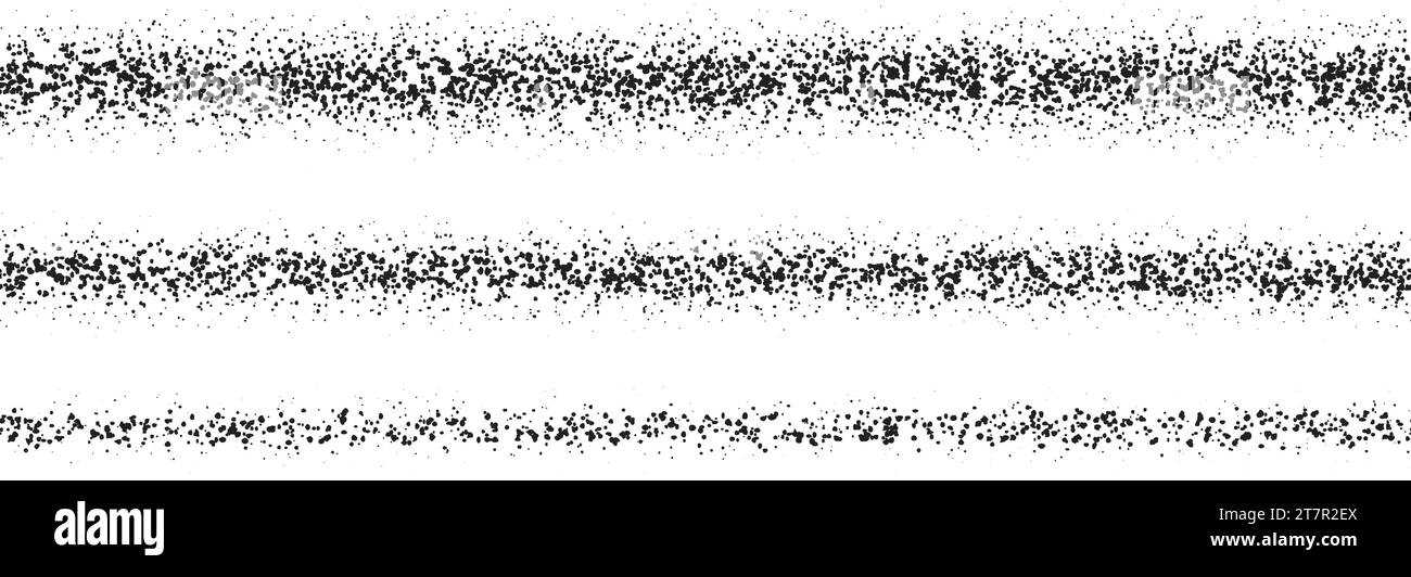 Repeating stippled stroke set. Grain dotted brush lines collection ...