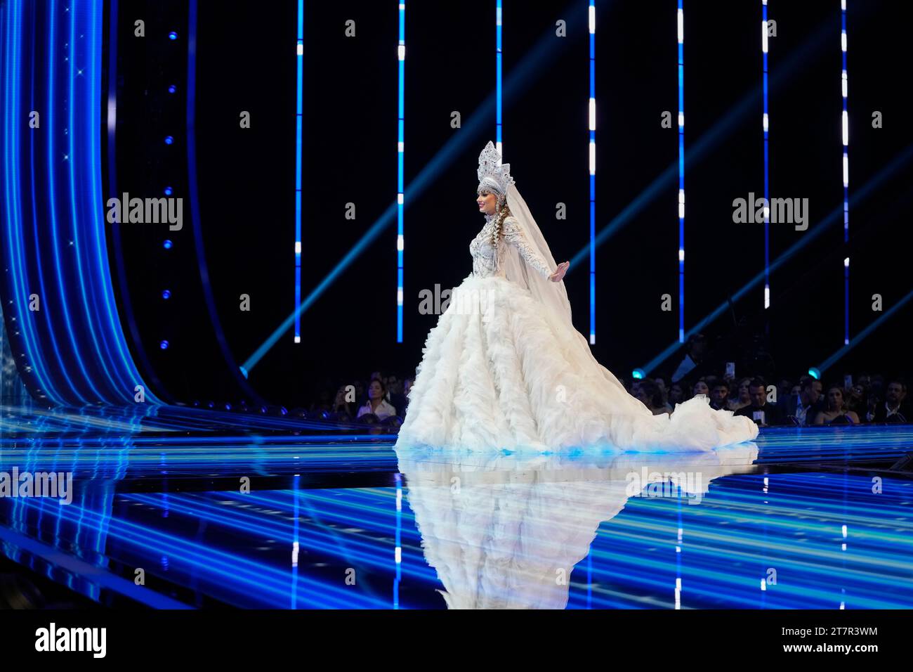 Miss Russia Margarita Golubeva takes part in the national costume ...