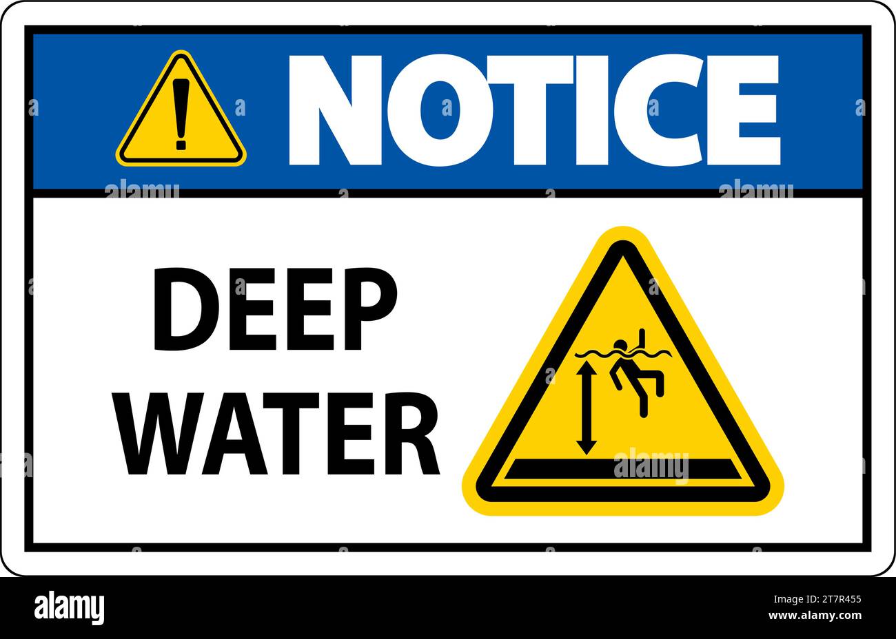 Notice Sign Deep Water Stock Vector Image & Art - Alamy