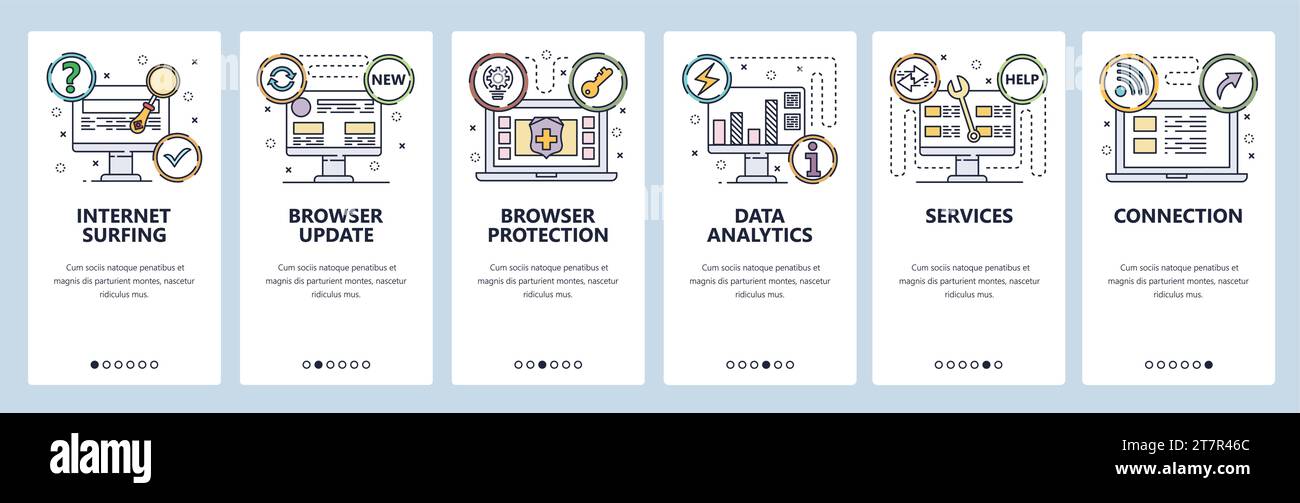 Mobile app onboarding screens. Computer internet services, data ... Mobile app onboarding screens. Computer internet services, data ...