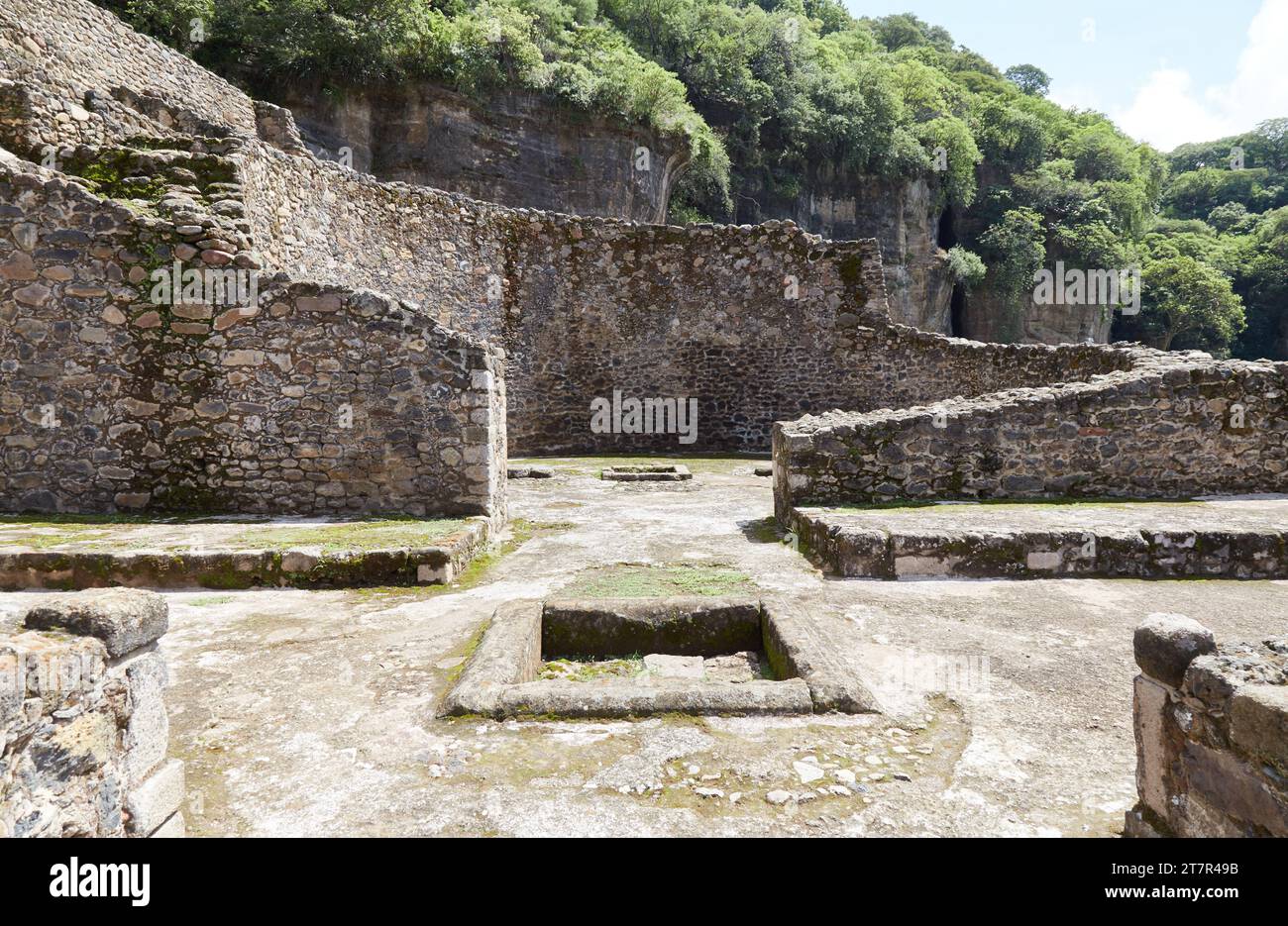 The temple complex of Malinalco, built during the final days of the ...