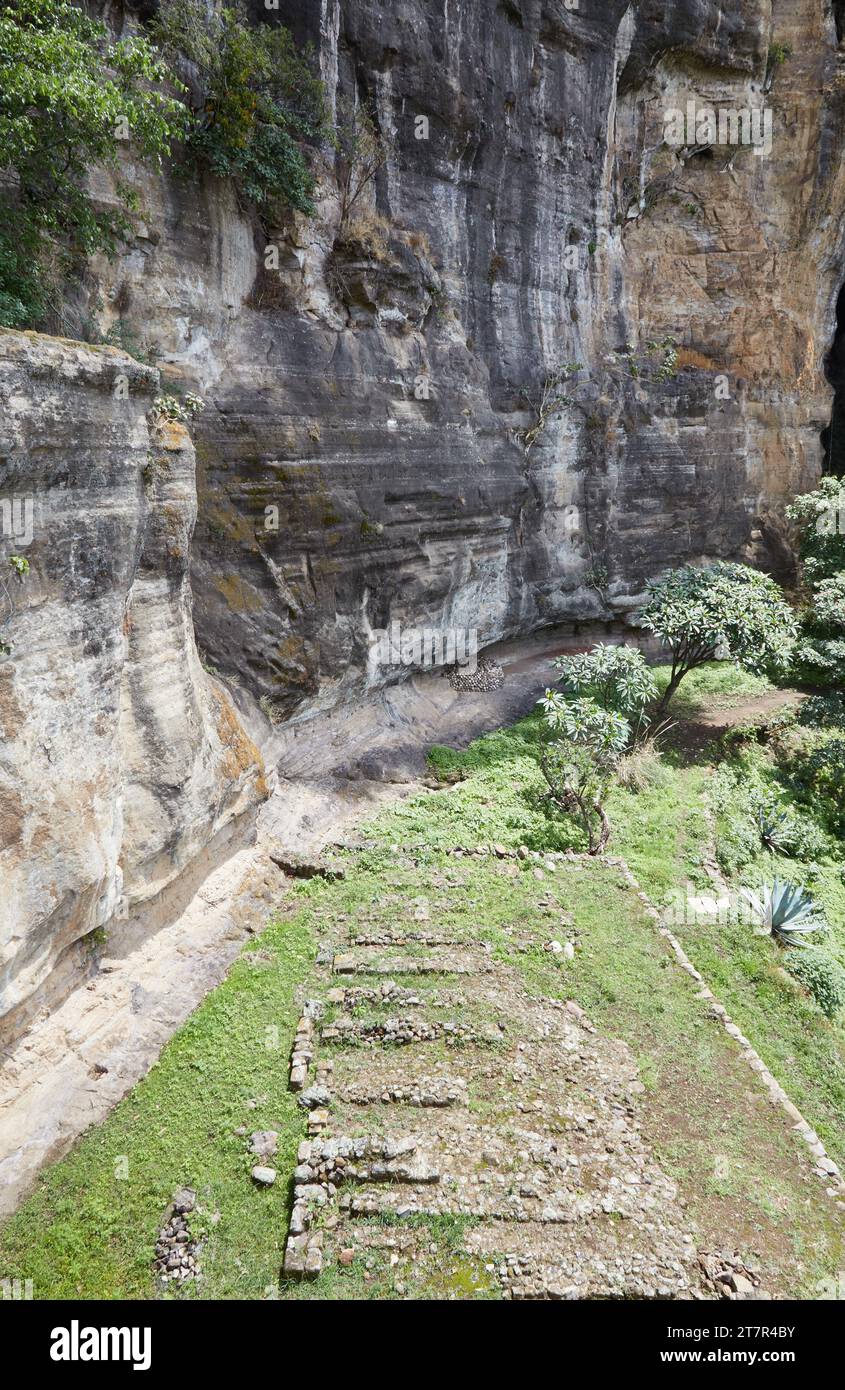 The temple complex of Malinalco, built during the final days of the ...