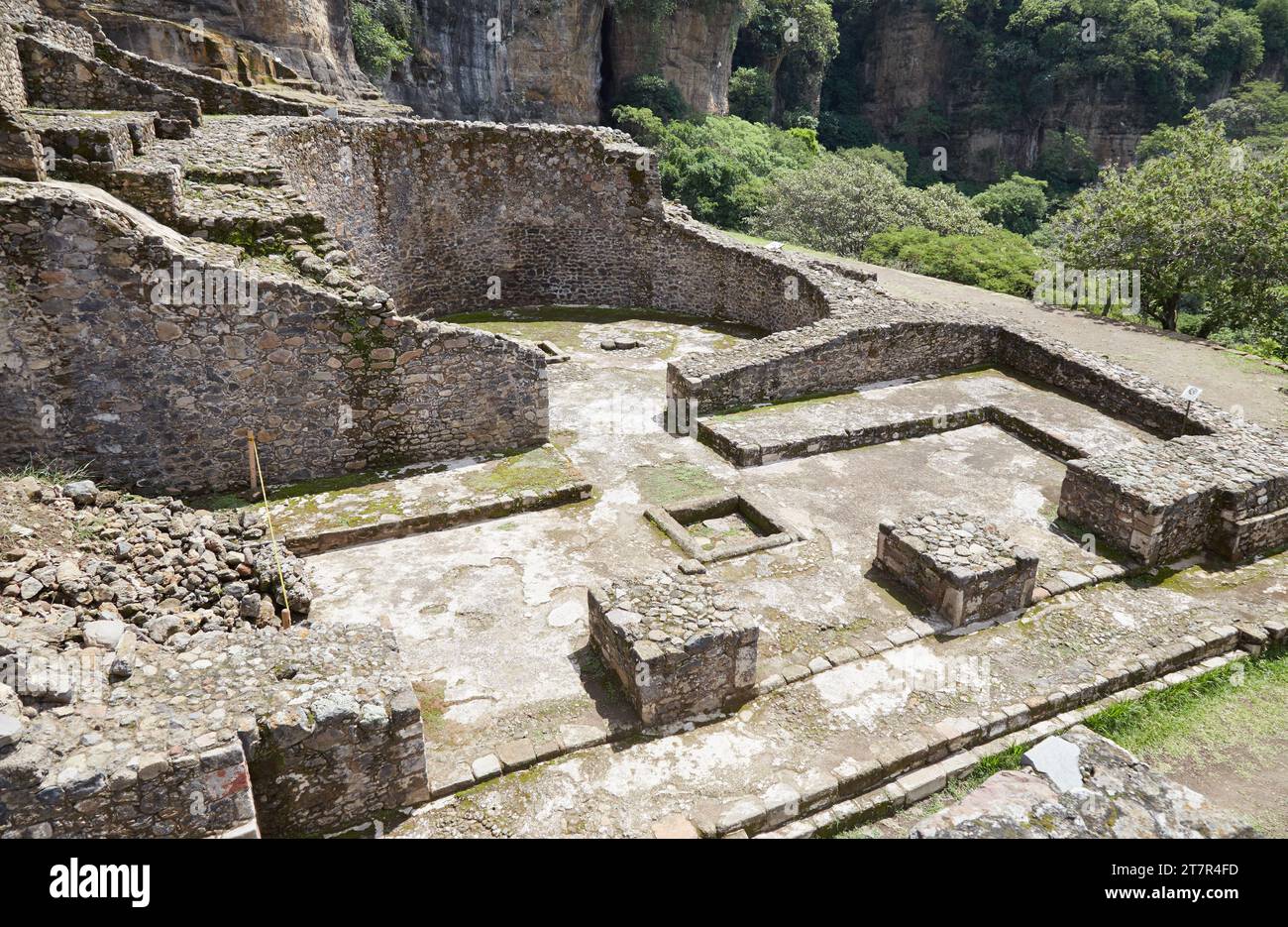 The temple complex of Malinalco, built during the final days of the ...