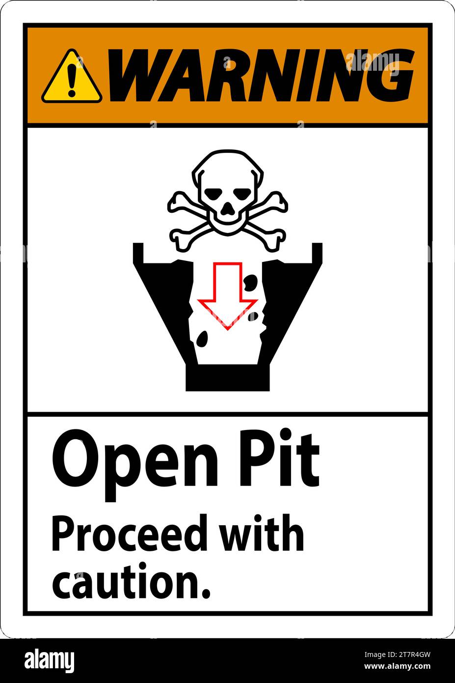 Warning open pit symbol hi-res stock photography and images - Alamy