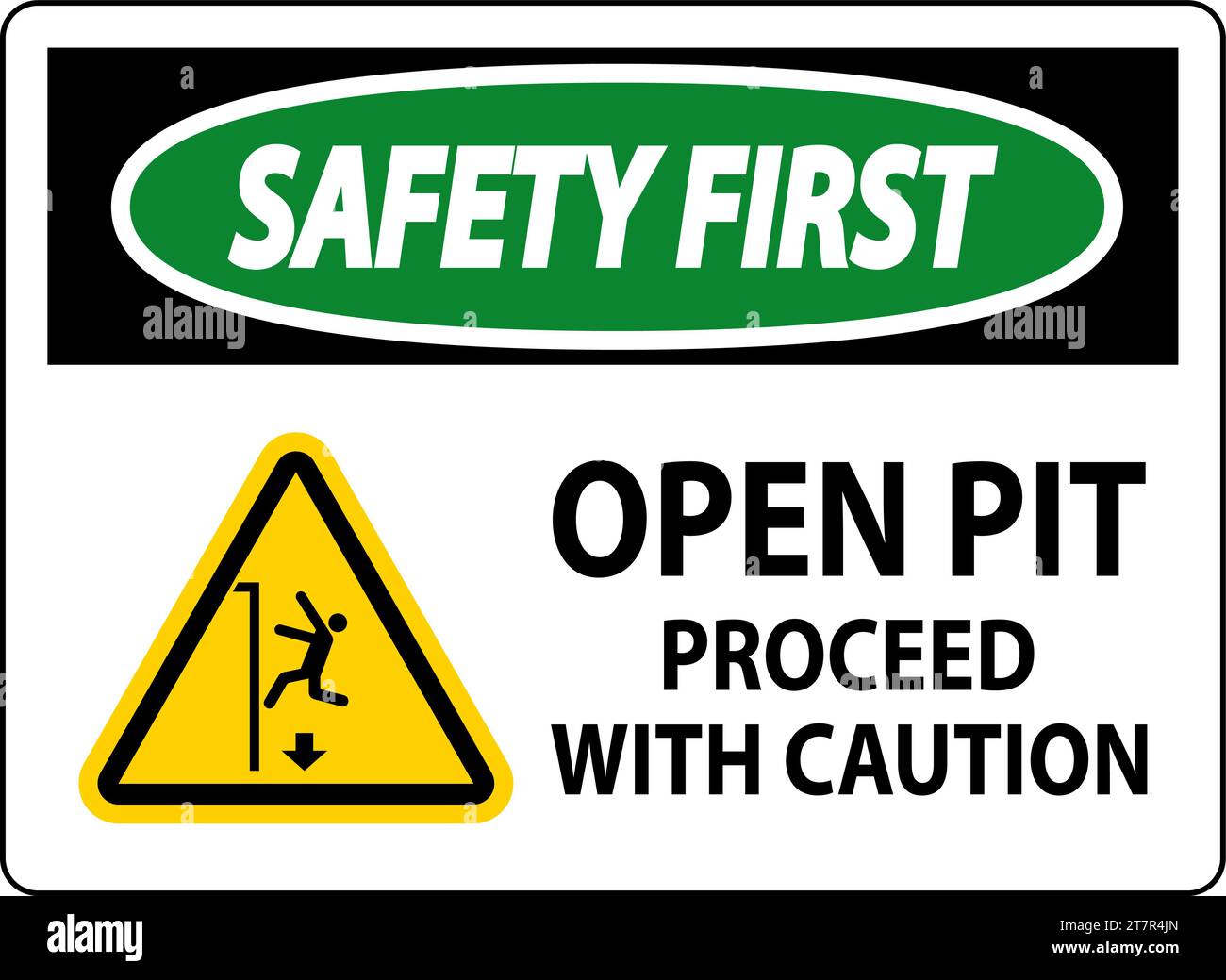 Safety first sign open pit hi-res stock photography and images - Alamy