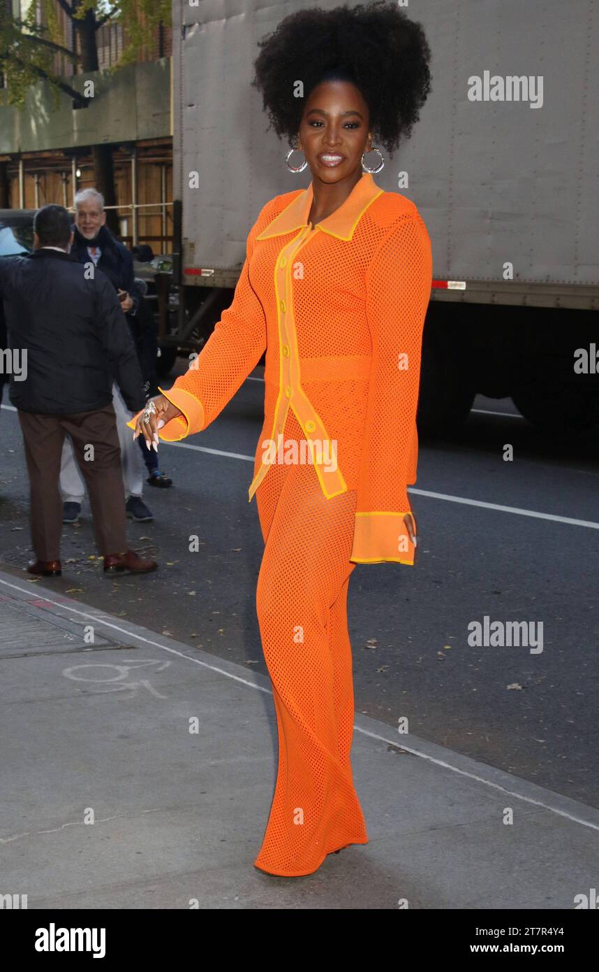 NEW YORK, NY- NOVEMBER 16: Teyonah Parris seen at The View on November ... NEW YORK, NY- NOVEMBER 16: Teyonah Parris seen at The View on November ...