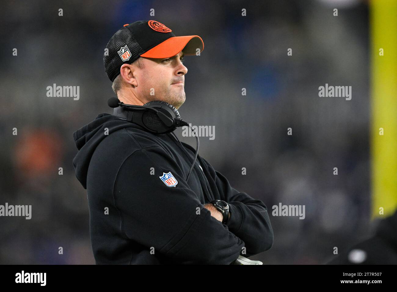 Cincinnati Bengals head coach Zac Taylor looks on during the second ...