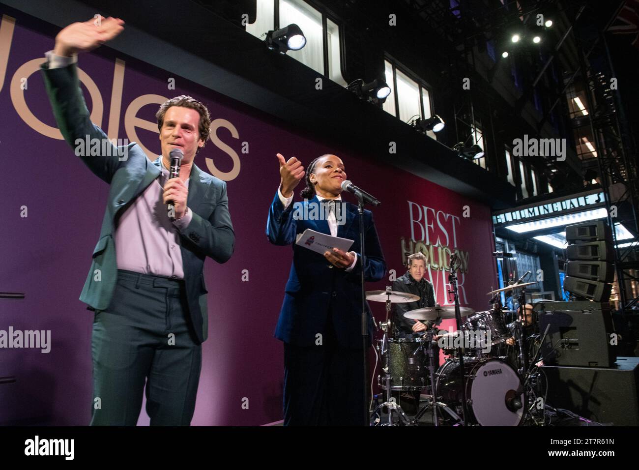 Port Chester, USA. 11th Nov, 2023. Amber Ruffin and Jonathan Groff ...