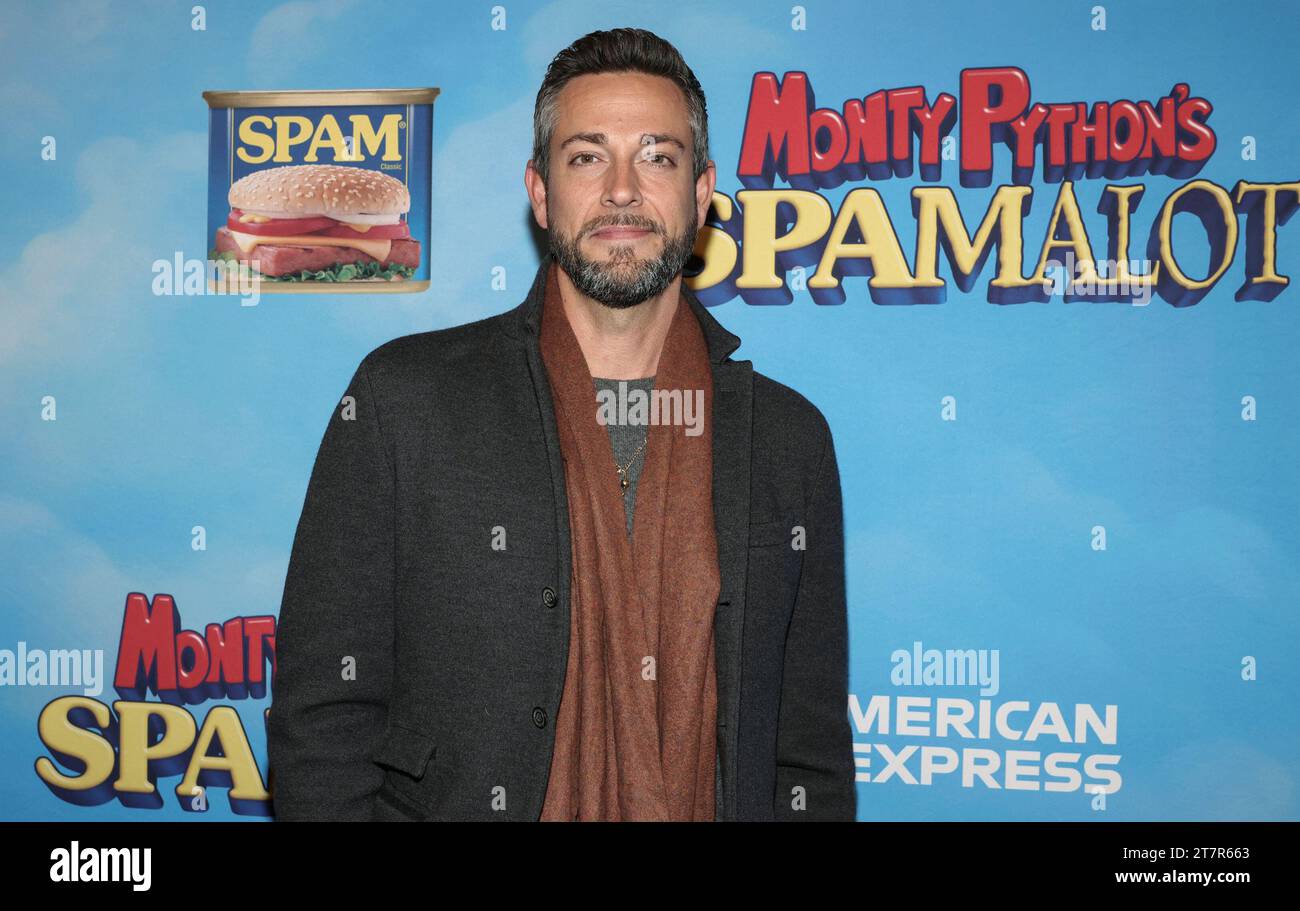 Zachary Levi attends the "Spamalot" Broadway opening night at St. James ...