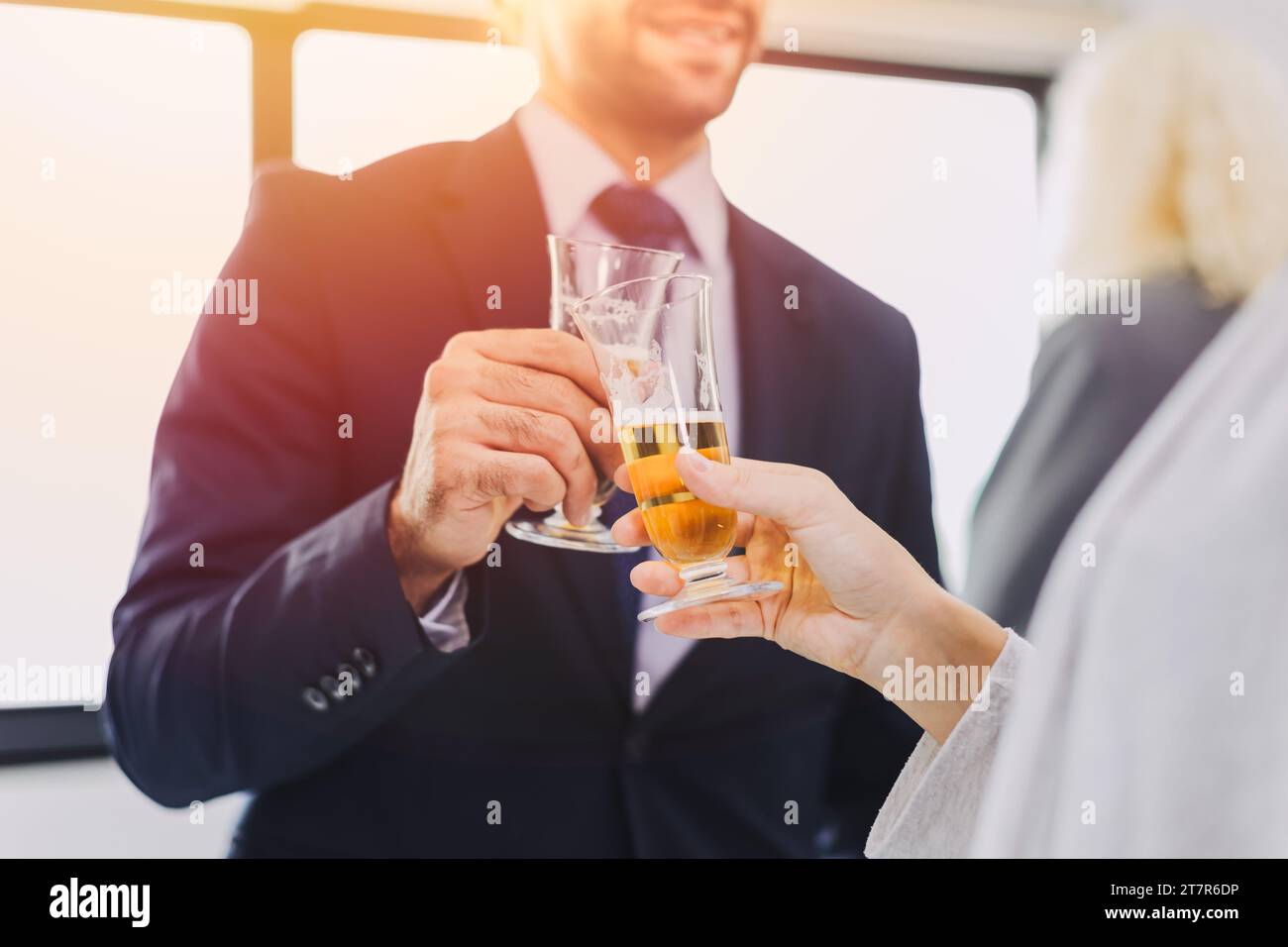 business man office meeting people drink party talking for business ...