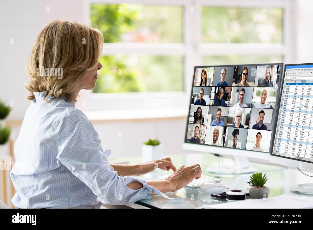 Video conferencing successful business hi-res stock photography and ...