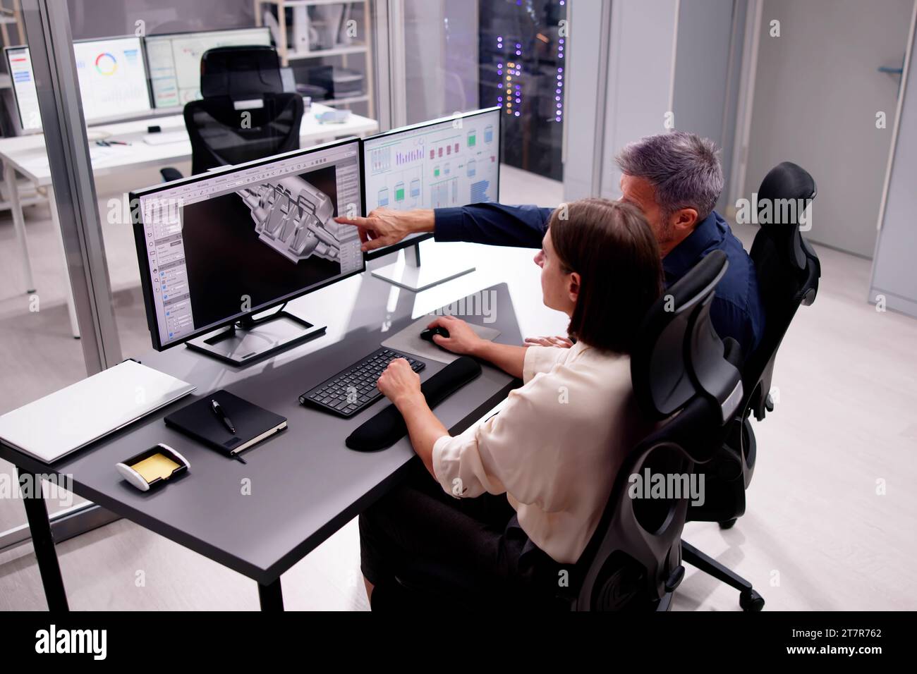 professional business model showcasing personal office work Stock Photo ...